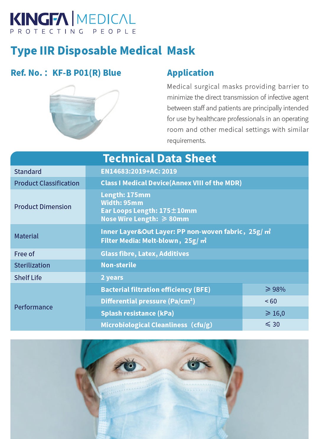 Kingfa Medical Face Mask – 50 pack - Flowflex Antigen Tests Ireland